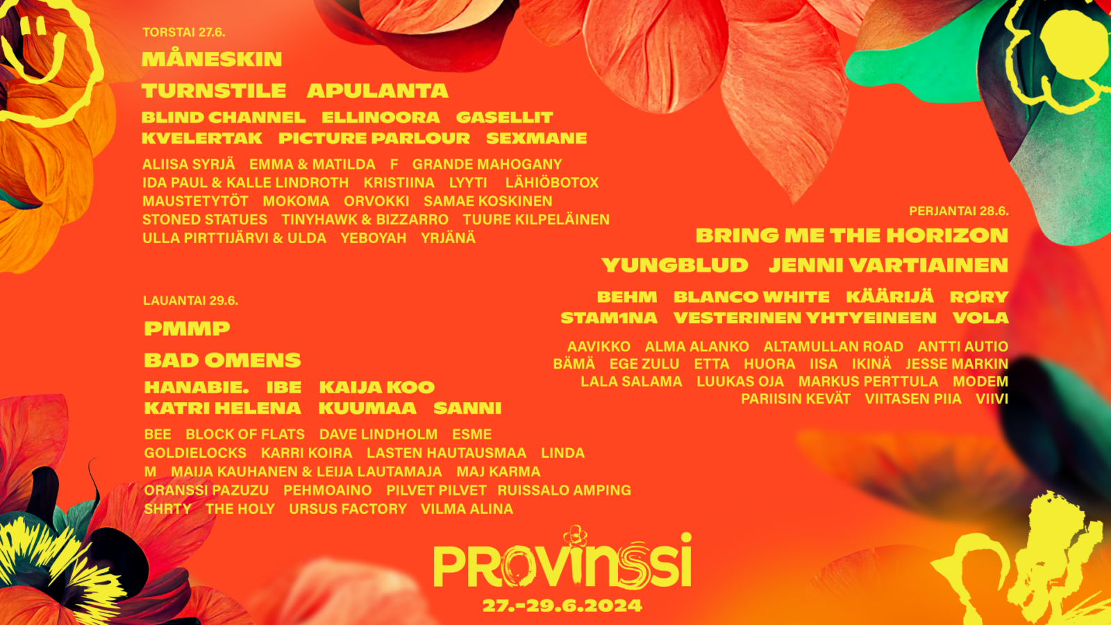 Provinssi 2024 lineup complete! | Provinssi 2025